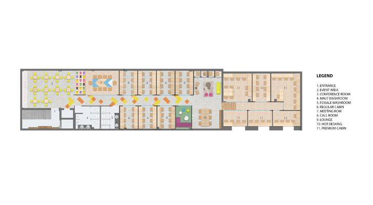 A youthful co-working space in a basement » India Art N Design