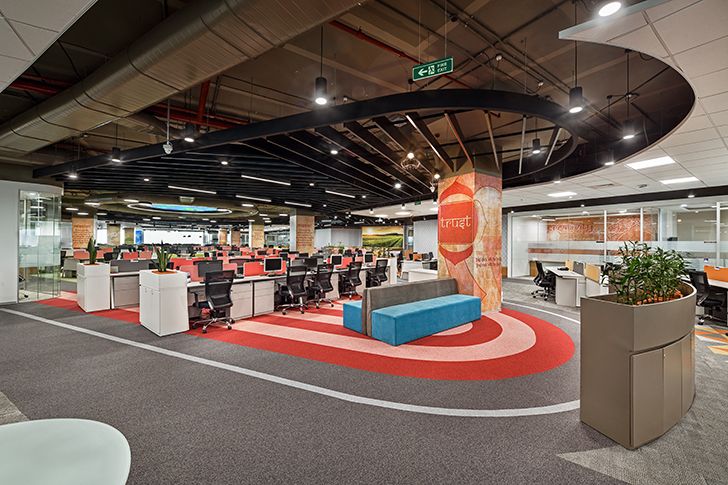 This office effectively extends brand experience into physical space ...