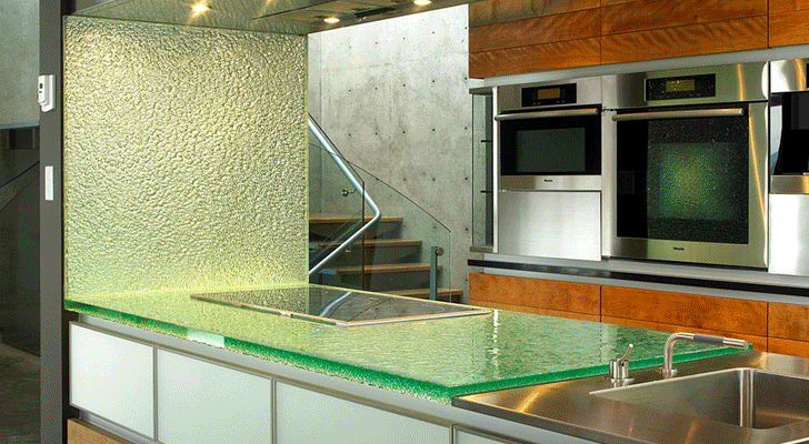 Glass kitchen countertop - India Art N Design